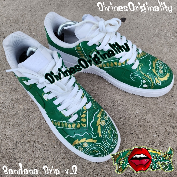 Nike | Shoes | Custom Dope Bandana Drip V2 Nike Air Force One | Poshmark